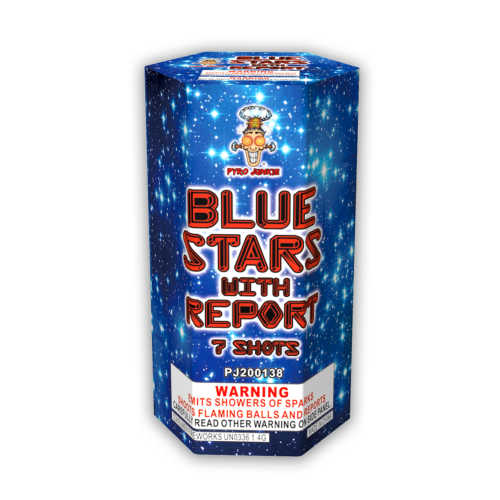 BLUE STAR WITH REPORT - Pyro Junkie Fireworks