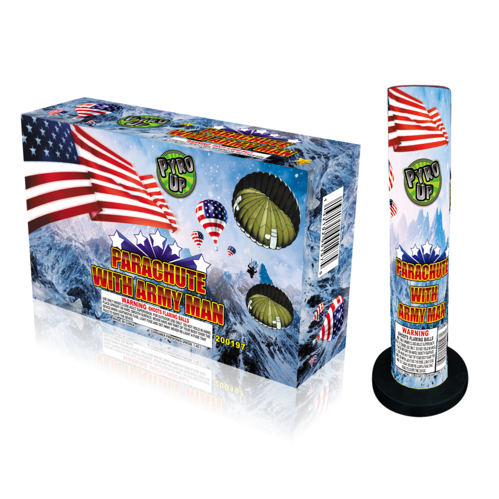 Army Man Parachute - Pyro Junkie Fireworks